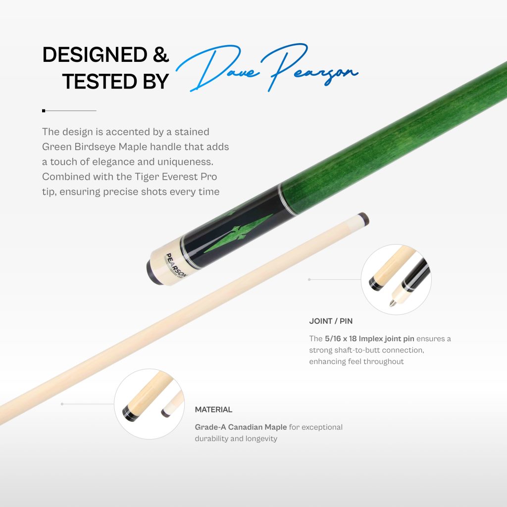 Pearson Players Cue Green - Pearson Cues
