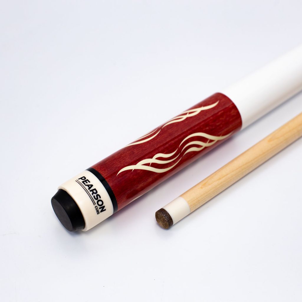 PK 58 Cue Red with White Handle - Pearson Cues