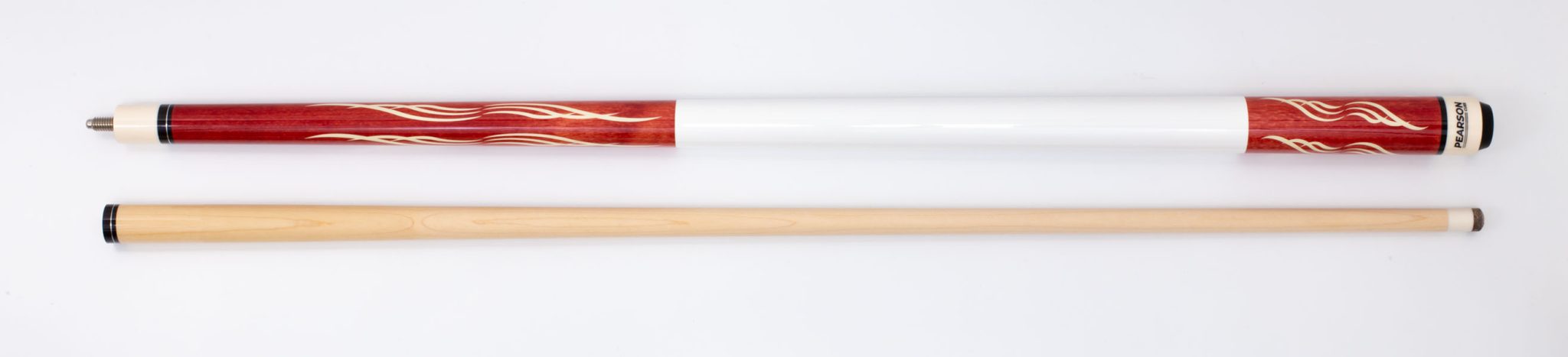 PK 58 Cue Red with White Handle - Pearson Cues