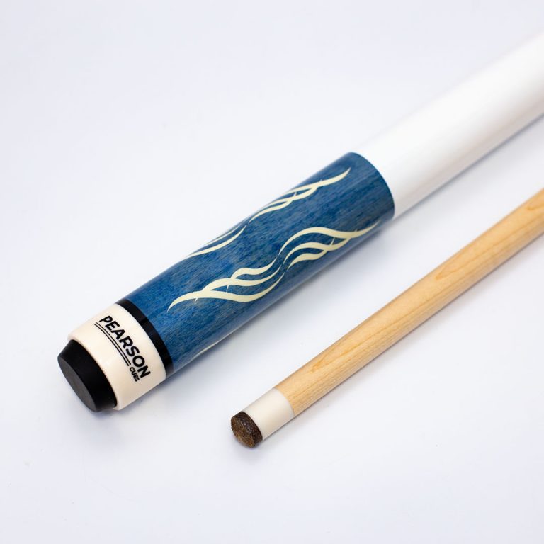 PK 58 Cue Blue with White Handle - Pearson Cues