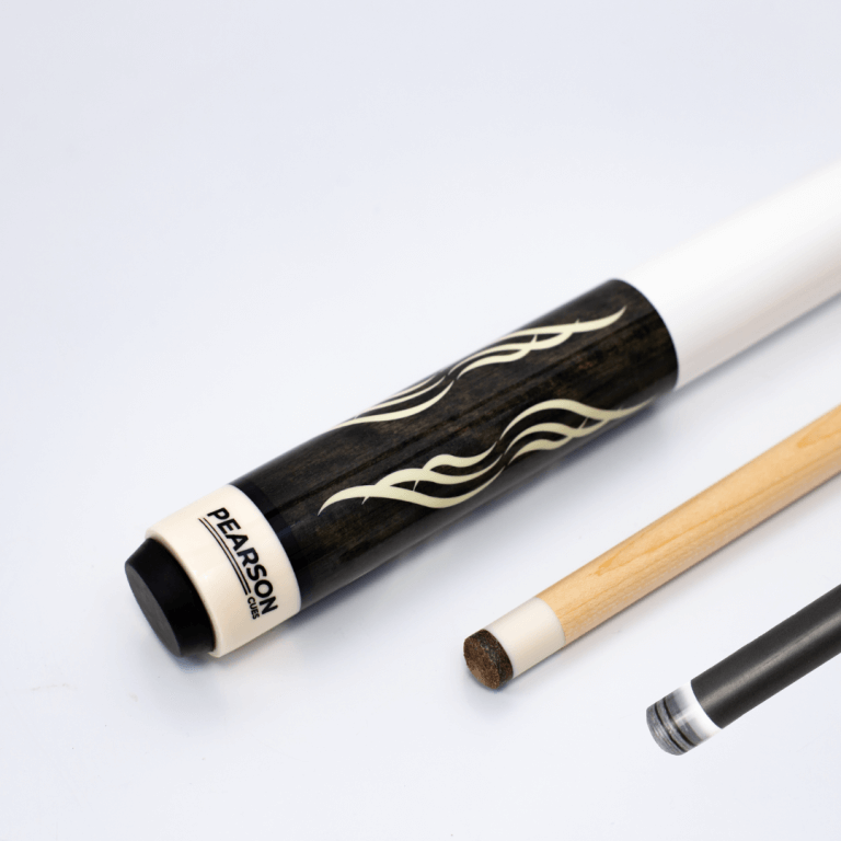 PK Carbon Clear Cue Grey w White Handle 20oz 11.8mm - Pearson Cues